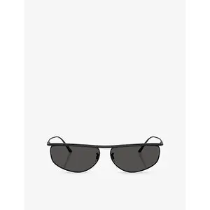 Oliver Spencer Oval-frame Acetate Sunglasses - Black