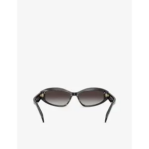 Michael Kors Oval Acetate Sunglasses - Black