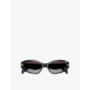 Michael Kors Oval Acetate Sunglasses - Black