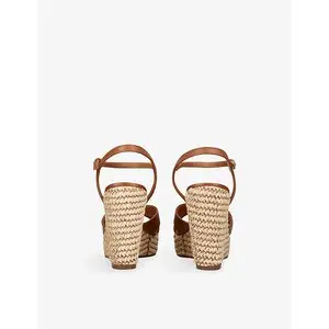 Steve Madden Cylo Leather Wedge Sandals - Tan