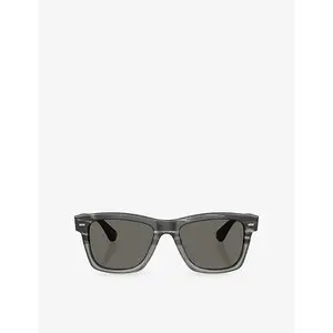 Oliver Spencer Square-frame Sunglasses - Grey