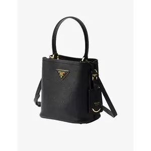 Prada Panier Saffiano Leather Mini Bag - Black
