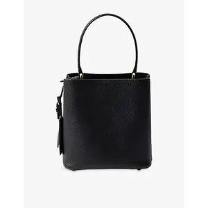 Prada Panier Saffiano Leather Mini Bag - Black