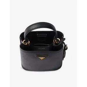 Prada Panier Saffiano Leather Mini Bag - Black