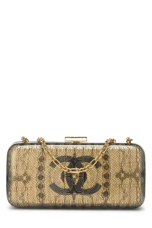 Chanel Acrylic Lace Minaudière - Gold