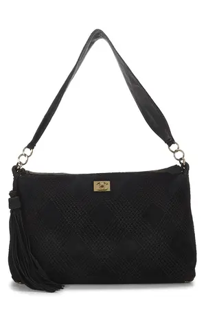 Chanel Wild Stitch Suede Shoulder Bag