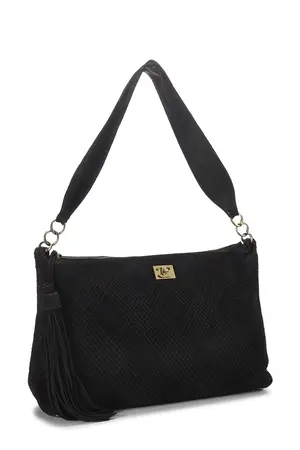 Chanel Wild Stitch Suede Shoulder Bag