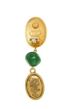 Chanel Gripoix 'cc' Drop Earrings