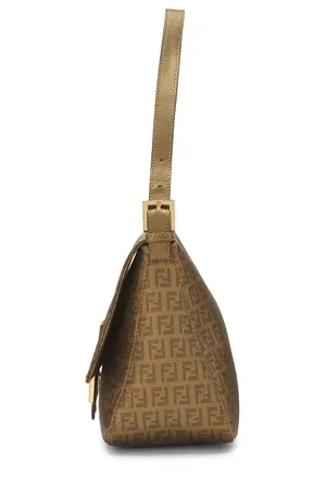 Fendi Zucchino Coated Canvas Mama Shoulder Bag - Gold