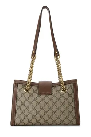 Gucci Gg Supreme Padlock Tote - Brown