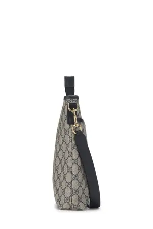 Gucci Gg Zip Flat Messenger - Navy