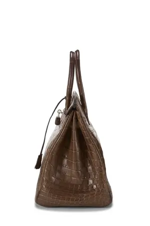 Hermès Gris Elephant Matte Crocodile Birkin 35 - Grey