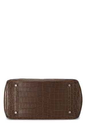 Hermès Gris Elephant Matte Crocodile Birkin 35 - Grey