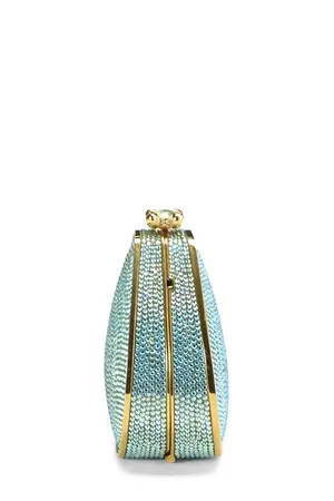 Judith Leiber Crystal Minaudière - Blue