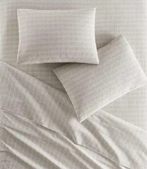PEACOCK ALLEY Houndstooth Flat Sheet - Greige