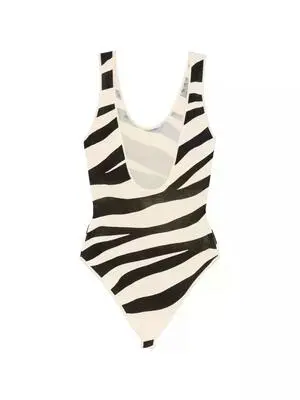 Sandro Zebra-print Bodysuit - Neutrals