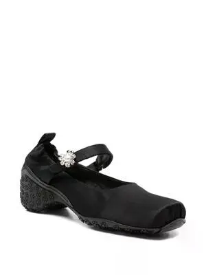 Simone Rocha Embellishment-strap Ballet Sneakers - Black