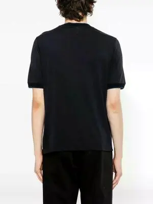 Canali Contrast-trim T-shirt
