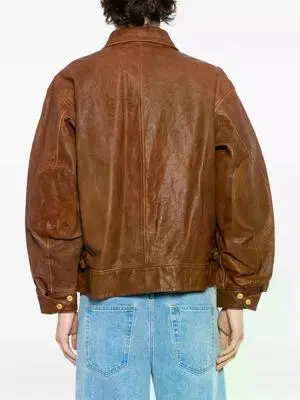 Visvim Strato Leather Jacket - Brown