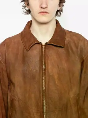 Visvim Strato Leather Jacket - Brown