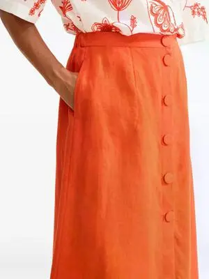 ERES Buttoned Midi Skirt - Red