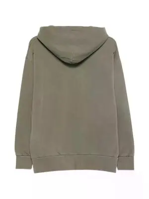 Aries Temple-print Hoodie - Green