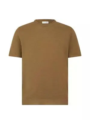 ROBERTO COLLINA Short-sleeve Knitted T-shirt - Brown