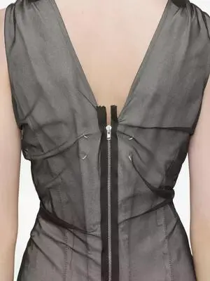 MAISON MARGIELA Sheer Midi Dress - Grey