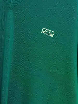 Loewe Knotted V-neck Sweater - Green