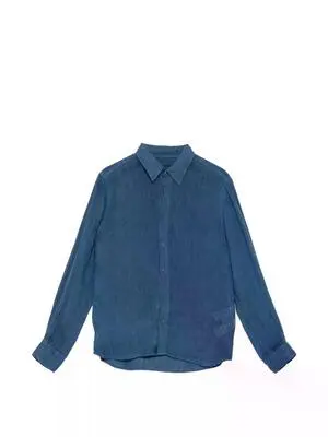 120% Lino Button-up Shirt - Blue