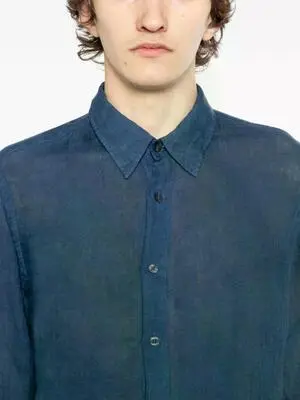 120% Lino Button-up Shirt - Blue