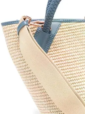 ALEXANDER SMITH Small Lauren Tote Bag With Braided Handle - Neutrals