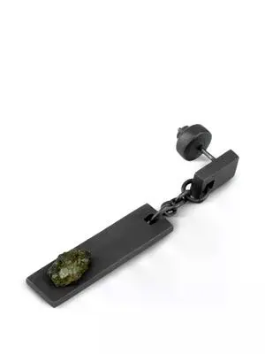 PARTS OF FOUR Plate Dangle Earring - Black