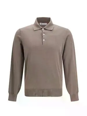 Brunello Cucinelli Long-sleeve Polo Shirt - Neutrals