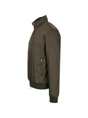 MOORER Zip-up Bomber Jacket - Brown