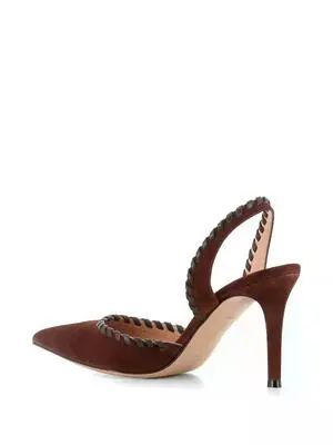 GIANVITO ROSSI Braided Suede Pumps