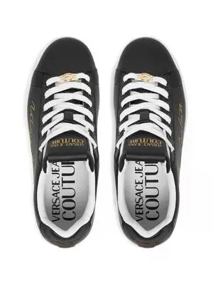 Versace Logo Lettering Sneakers - Black