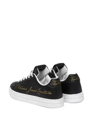 Versace Logo Lettering Sneakers - Black