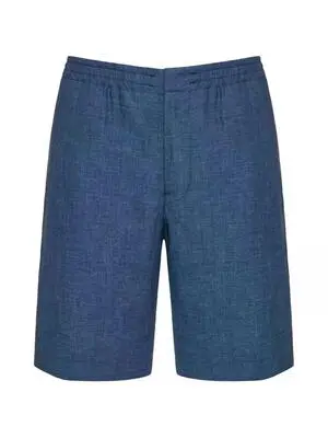 Zegna Elasticated-waistband Shorts - Blue