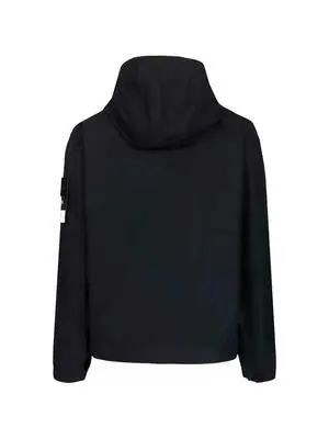 Stone Island Hooded Twill Cotton Jacket - Black