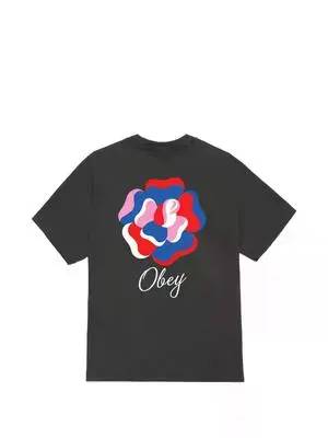 Obey Floral Print Crew Neck T-shirt