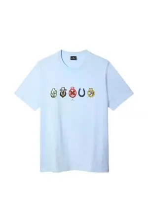 Paul Smith Lucky Charm' Print T-shirt - Blue