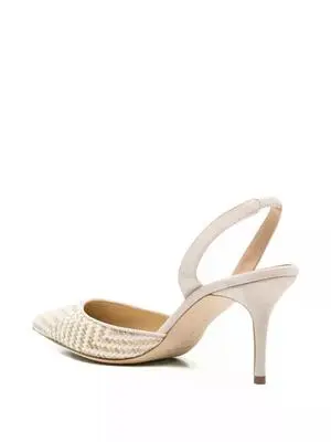Manolo Blahnik Carolyne Slingback Pumps - Neutrals
