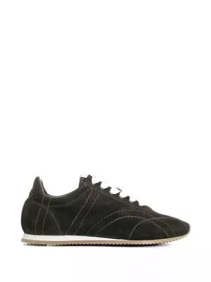 TOTEME Suede Lace-up Sneakers - Brown