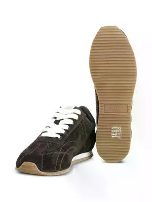 TOTEME Suede Lace-up Sneakers - Brown