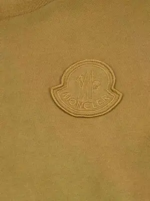 Moncler Logo-patch Cotton T-shirt - Brown