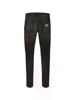 Dolce & Gabbana Logo-plaque Jeans - Black