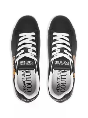 Versace Porcelain Barocco Court 88 Low-top Sneakers - Black