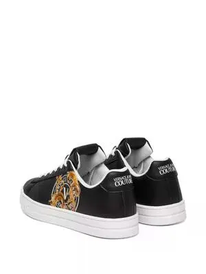 Versace Porcelain Barocco Court 88 Low-top Sneakers - Black