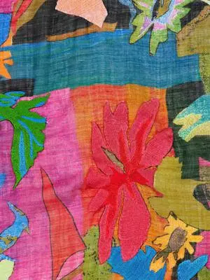 Paul Smith River Collage Floral Scarf - Pink